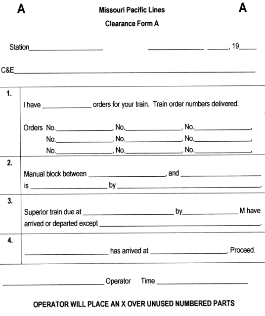 Timetable and Train Order Operation Basics | Railroad Operation ...
